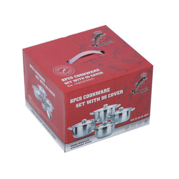 Dolphin - 8pc Stainless Steel Cookware Set – Ahmeds Textiles