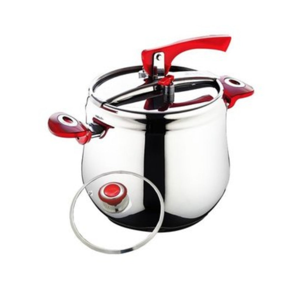 Lines - 3pc Pressure Cooker 8 Litre + Glass Lid – Ahmeds Textiles