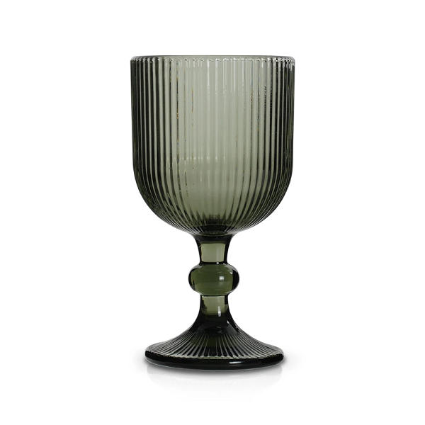 Drinkware- Reeded Glass Vintage Grey - 6pc – Ahmeds Textiles