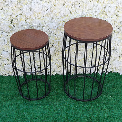 Server Tables - Bennet Side Table Set Round Black – Ahmeds Textiles