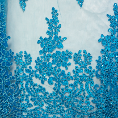 Bridal Lace - Blue Star-Leaf – Ahmeds Textiles