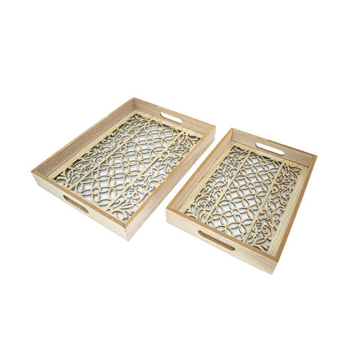Serving Tray - Rectangle Bamboo Natural – Ahmeds Textiles